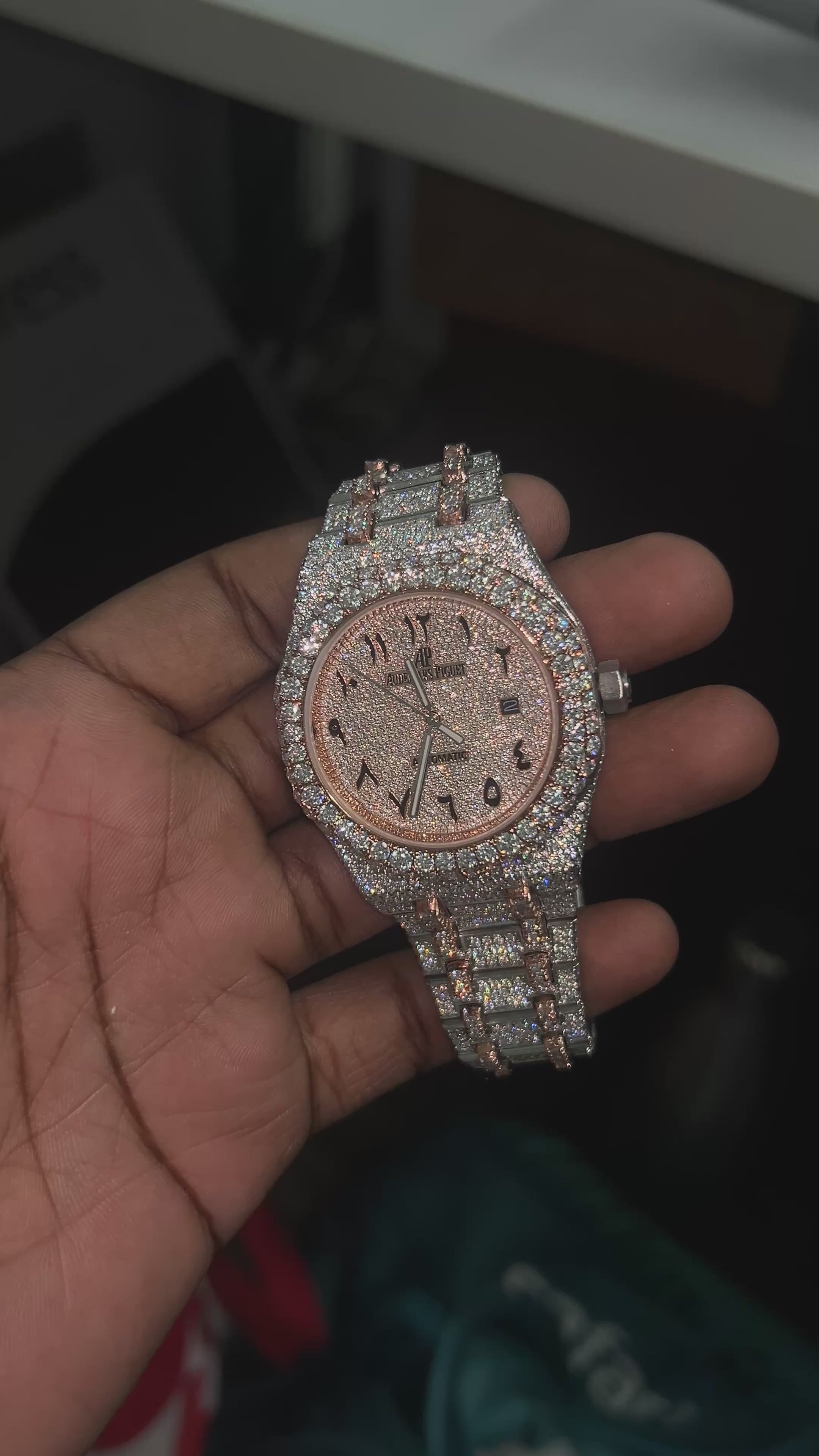 APRO Arabic Dial Fully Iced Out Watch – Crudda